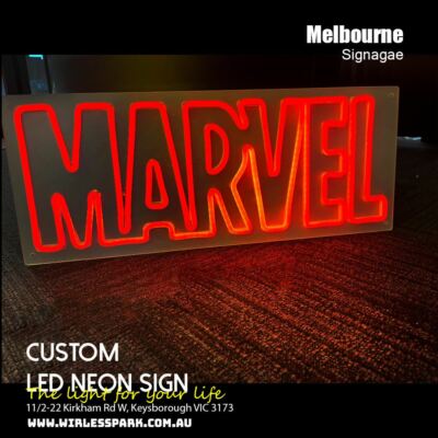 MARVEL LED Neon sign lights 5v 30cm Acrylic LED neon custom sign | eBay ...