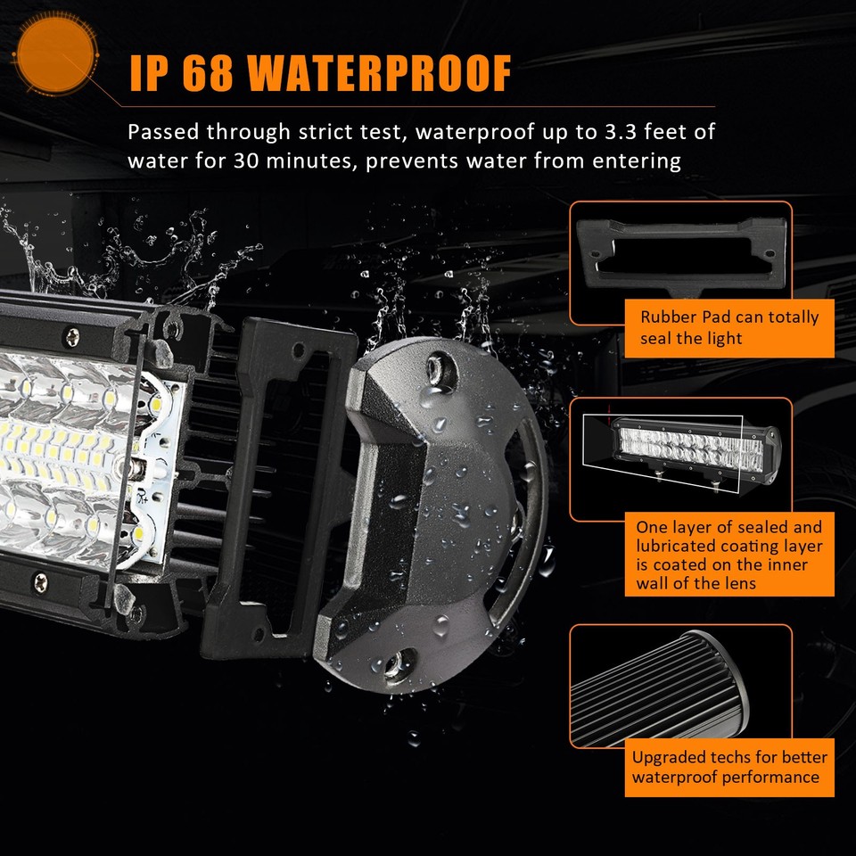 NOVSIGHT 23" 480W LED Work Light Bar Flood Spot Offroad SUV Driving ...