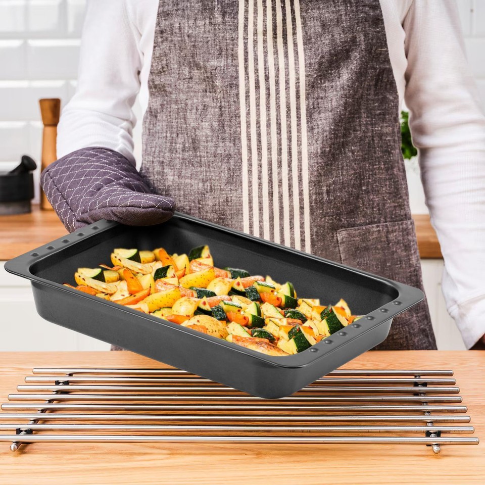 Large Roasting Trays Non Stick Oven Baking Roasting Tin Set Dish ...