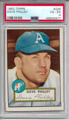 1952 TOPPS DAVE PHILLEY PSA GRADED 4 VG-EX #226 | eBay