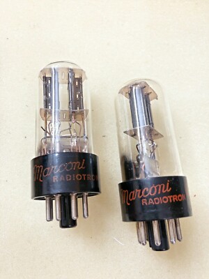 Marconi 6SN7 5692 6SN7GT Copper Rods 3 Holes Excellent Testing Values ...