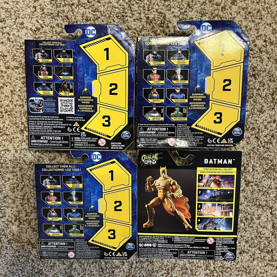 DC Comics Spin Master 4” Action Figures Lot of 4 Chases Batman Riddler ...