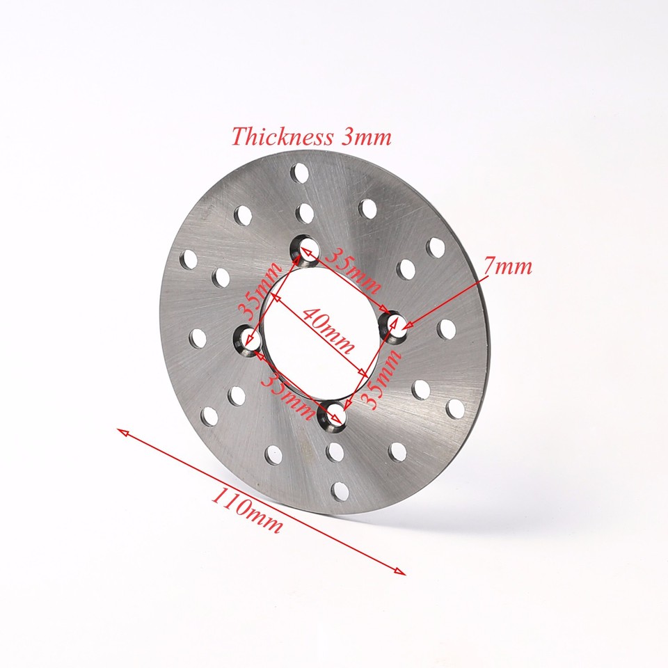 4 Stud Front Steering Spindle Wheel Hub 8'' Tire Disc Rotor for Go Kart ...