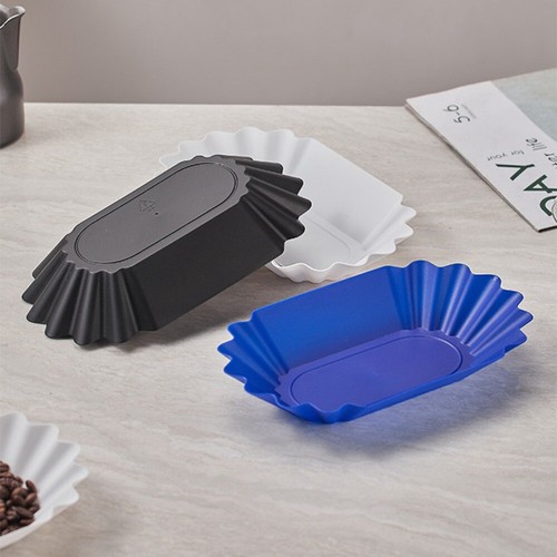 Plastic Serving Tray Plate 300ml Sample Display Tray Roasted Coffee ...