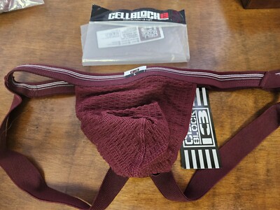 Maroon mens Cellblock 13 Tight End Swimmer Jockstrap Large | eBay