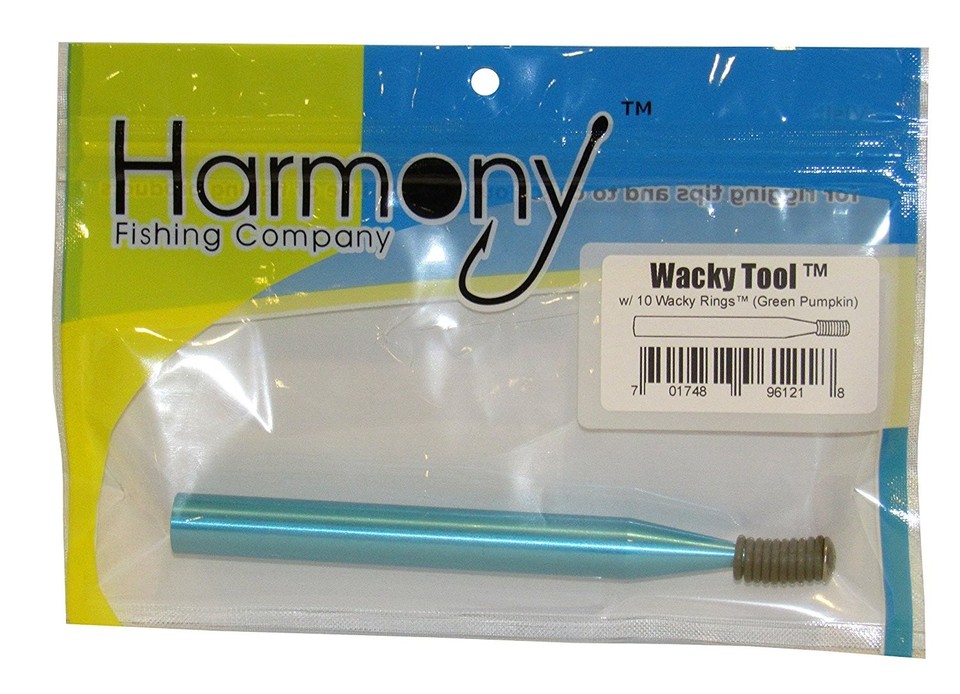 Wacky Rig O-Ring Tool for Senkos & Stick Baits (w/ 10 Green Pumpkin O ...