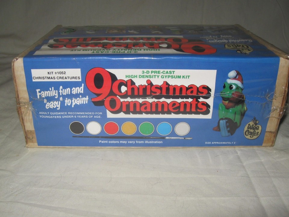 Vintage Sealed New WEE CRAFTS 9 Animal Christmas Ornaments Frog Dog ...