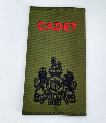 Genuine British Army OD Green Cadet Warrant Officer Class 1 Rank Slide ...
