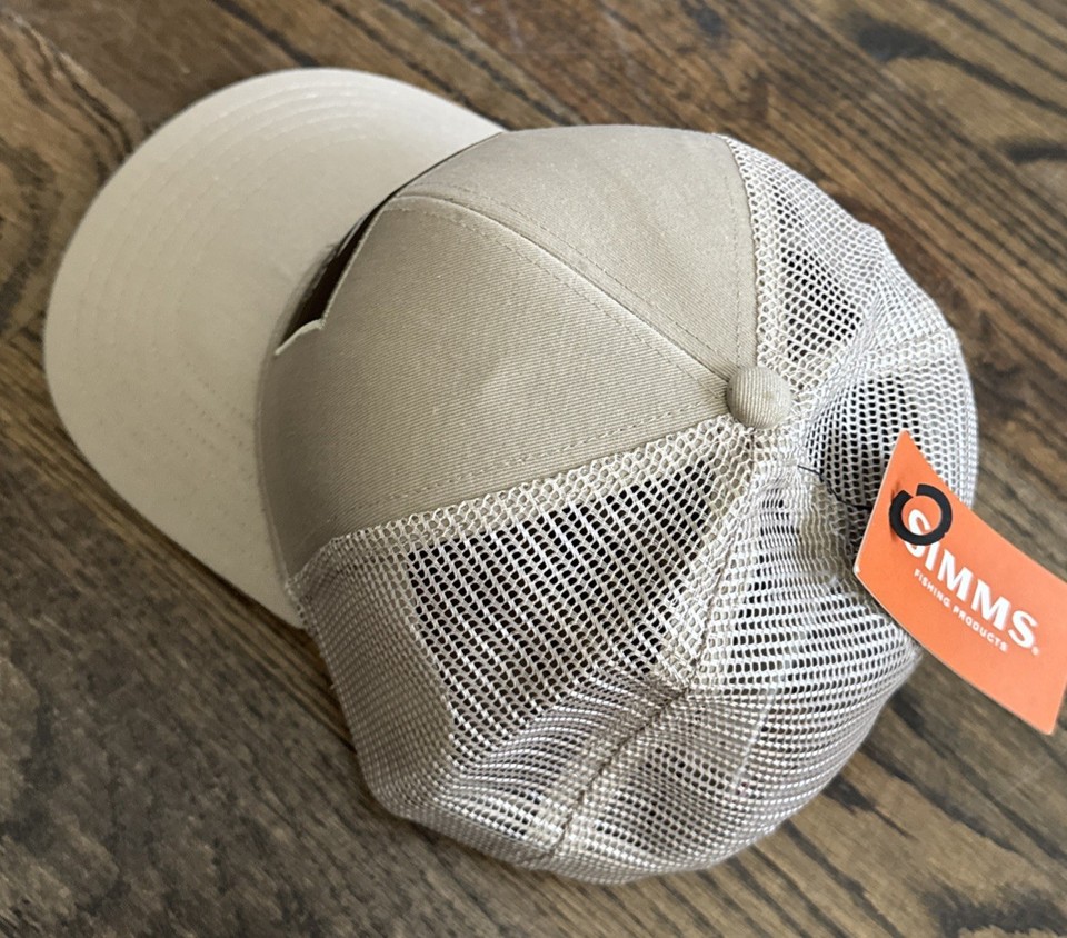 Simms Fishing Original Trout Patch Trucker Cap Olive NoGlare Black ...