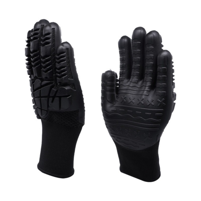 1 Pair Shockproof Impact Reduction Work Gloves TPE Hand Protection ...