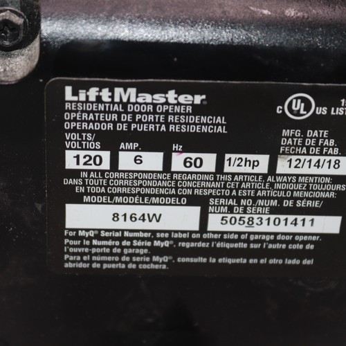 Lift Master AC Chain Drive Garage Door Opener Wi-Fi w/o Rail 1/2HP ...