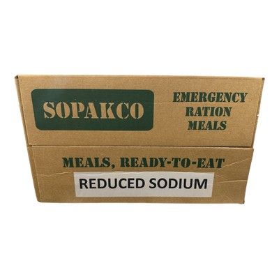 SOPAKCO 16 Count Case Reduced Sodium Emergency Ration Meals M.R.E. 07 ...