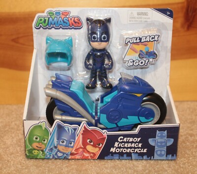 PJ Masks CATBOY KICKBACK MOTORCYCLE Pull Back and Go Cat Boy Blue ...