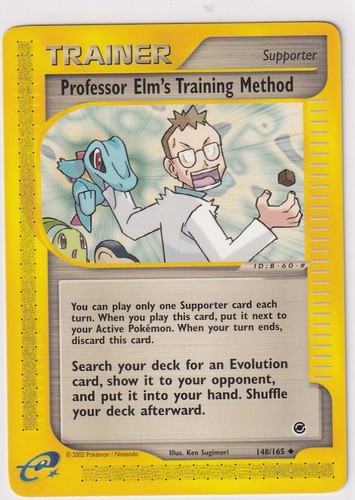 2002 POKEMON -TRAINER-PROFESSOR ELM 148/165- e READER - NM -(free ...