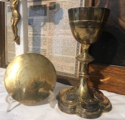 Catholic Church Solid Sterling Medallion Chalice. Very Beautiful 4 ...