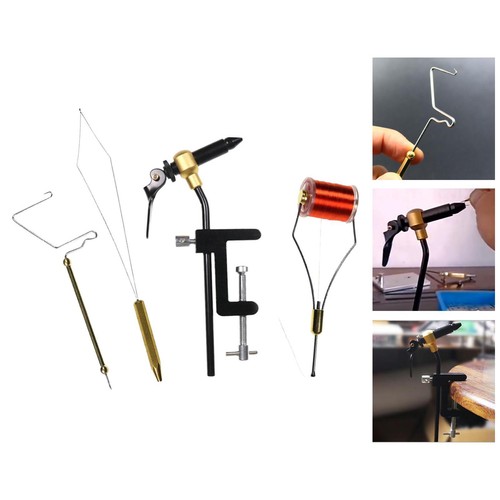 4Pcs Premium Fly Tying Tool Kit Fishing Tackle Fly Tying Vise Lures ...