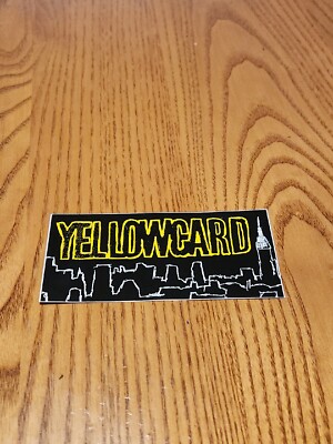 Yellowcard Rare Black & Yellow Promo Bumper Sticker Band logo Decal pop ...