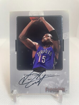 Vince Carter 1999-00 Flair Showcase Fresh Ink Autograph-on Card Auto ...