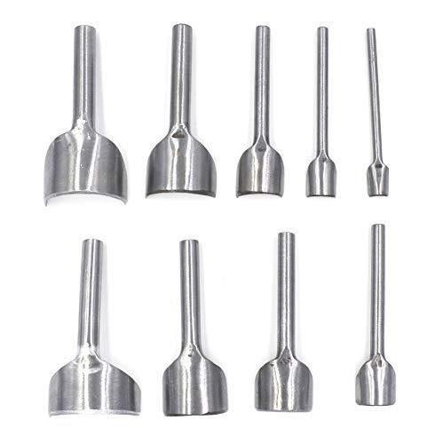 9 Pcs Leather Craft Tools Halfround Cutter Punch For Crafting Strap ...