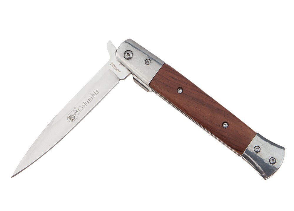 Coltello Pieghevole Tipo Siciliano Con Manico in Legno da Caccia Pesca ...