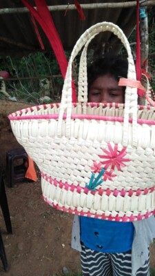 Handmade Natural Cane handbag Leaves Cane Shopping Bag women 100% ...