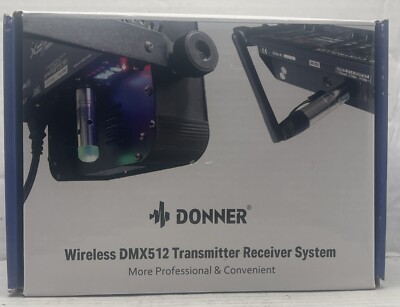 Donner Wireless DMX512 Transmitter + 5 Receivers DJ 2.4G DMX Wireless ...