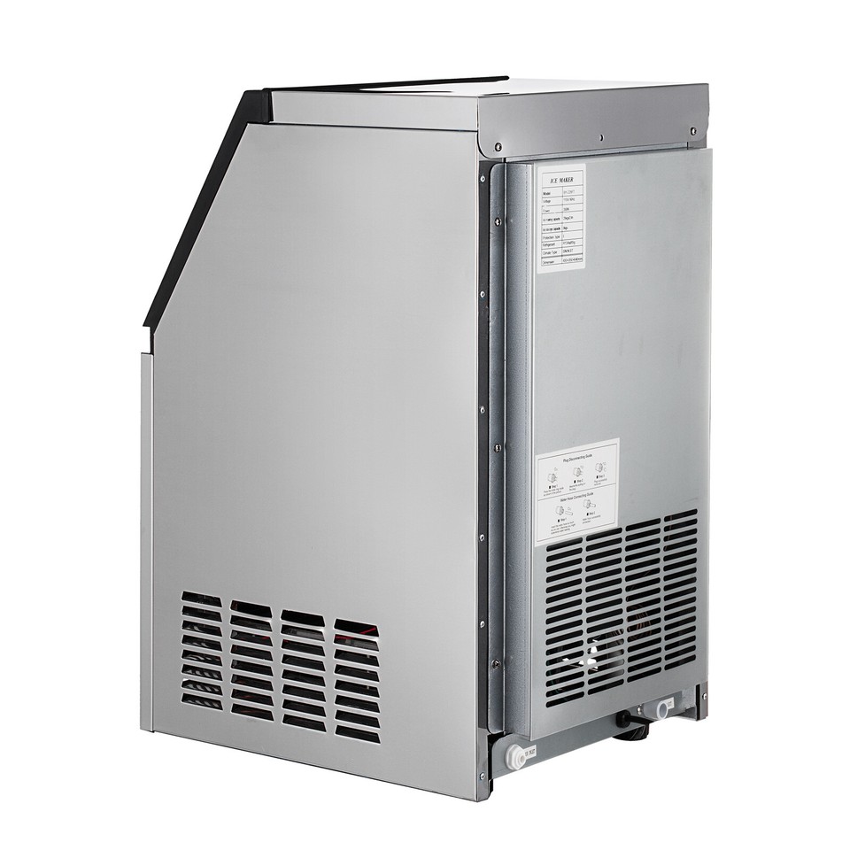 90lb Built-in Commercial Ice Maker Stainless Steel Bar Restaurant Cube ...