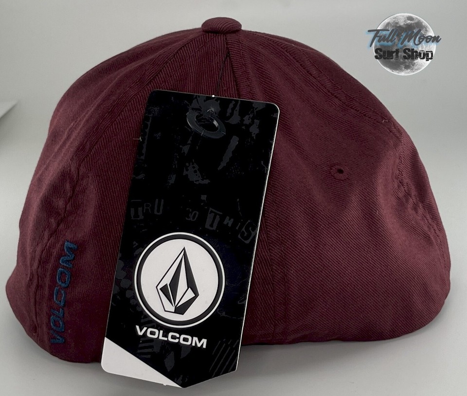 New Volcom Full Stone Bordeaux Mens XFit Flex Fit Cap Hat | eBay
