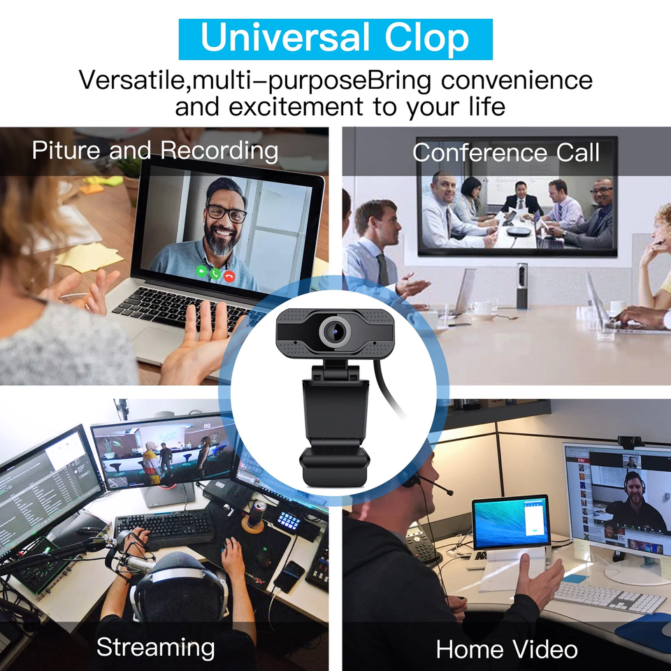 1080P HD Webcam Auto Focusing Web Camera For PC Laptop Desktop With ...