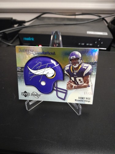 2007 Upper Deck Sweet Spot Gold Autograph Sidney Rice #D 17/29 Vikings ...