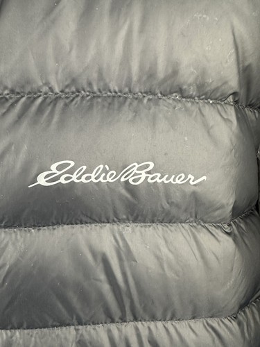 Eddie Bauer Jacket Men’s Large Black CirrusLite 650 Down Hooded Puffer ...