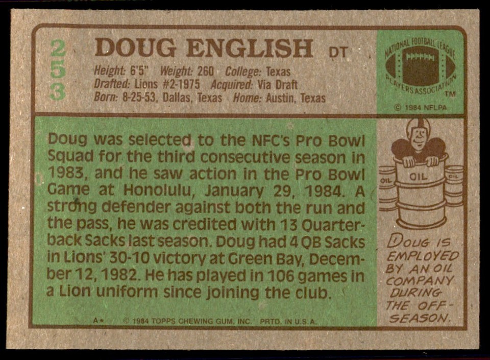 1984 Topps #253 Doug English | eBay