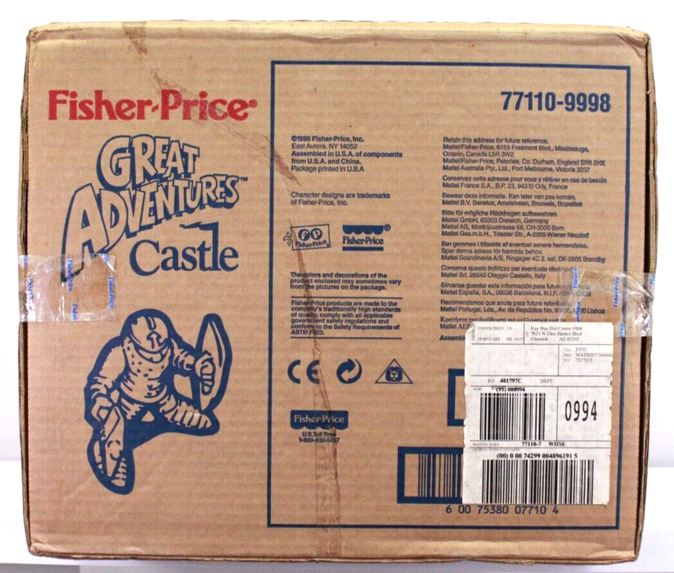 Fisher Price 1997-8 Great Adventures Castle Playset Brand New Factory ...