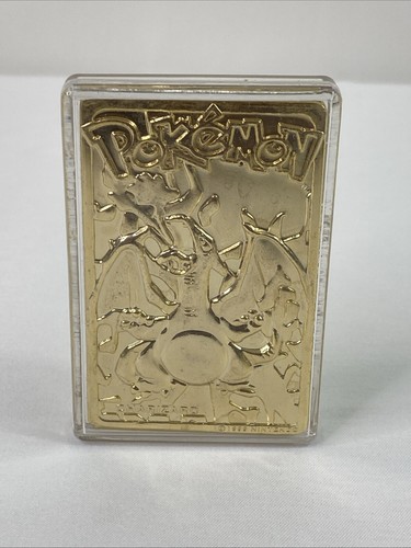 1999 NINTENDO CHARIZARD LIMITED EDITION 23K GOLD PLATED TRADING CARD ...