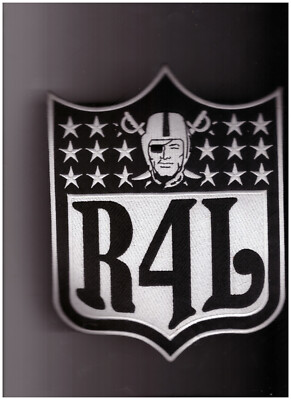 New 7 x 9" Las Vegas Raiders R4L Shield Iron on Patch Free Ship | eBay