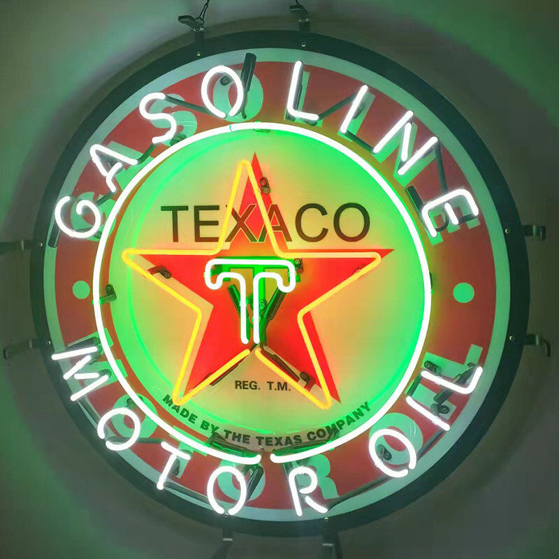 Texaco Gasoline Neon Sign Gas Station Wall Decor HD Printing Artwork ...