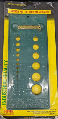 Hanson Metric Thread Measure 12087 NEW USA Gauge Size Checker | eBay