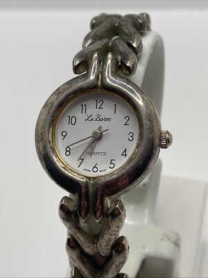 Le Baron Silver Ladies Quartz Watch New Battery! | eBay