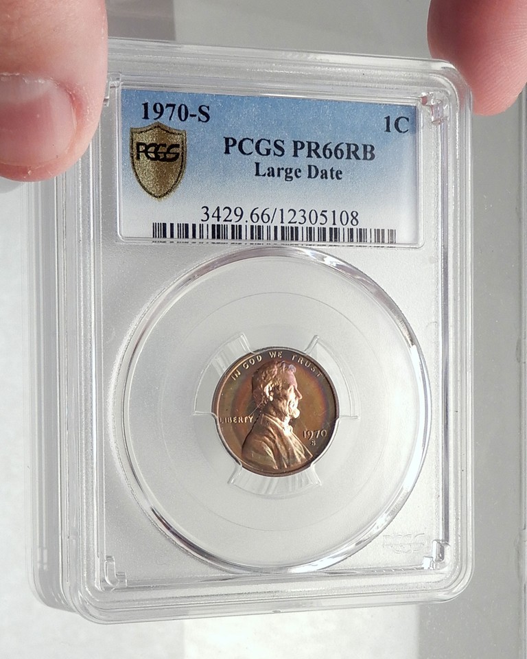 1970 US Abraham Lincoln Memorial PROOF Penny 1 Cent Coin PCGS Certified ...