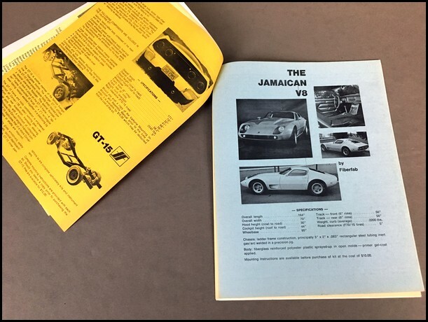 1969 Fiberfab Avenger Valkyrie GT-15 Jamaican Vintage Brochure Order ...