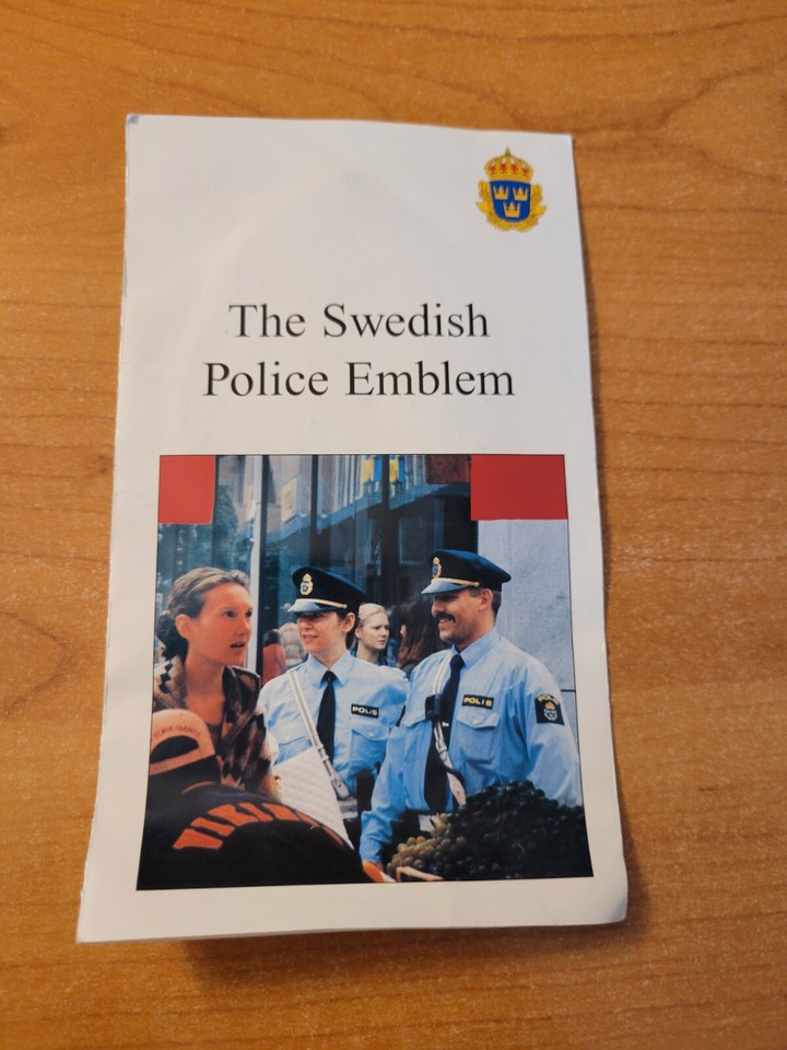 Polis Swedish Police Force Emblem Patch with Presentation Card | eBay
