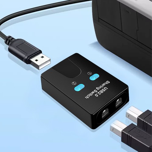 Printer Sharer: 2 Ports, USB Sharer, USB Switcher, 2-in, 1-out Splitter ...