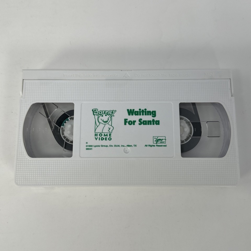 Barney Waiting For Santa VHS 1992 Video Tape VTG Christmas Sing Along ...