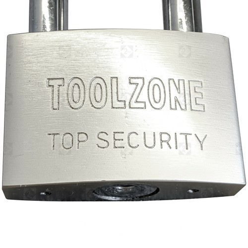 Heavy Duty Extra Long Shackle Padlock 60mm. Hardened Steel Security ...