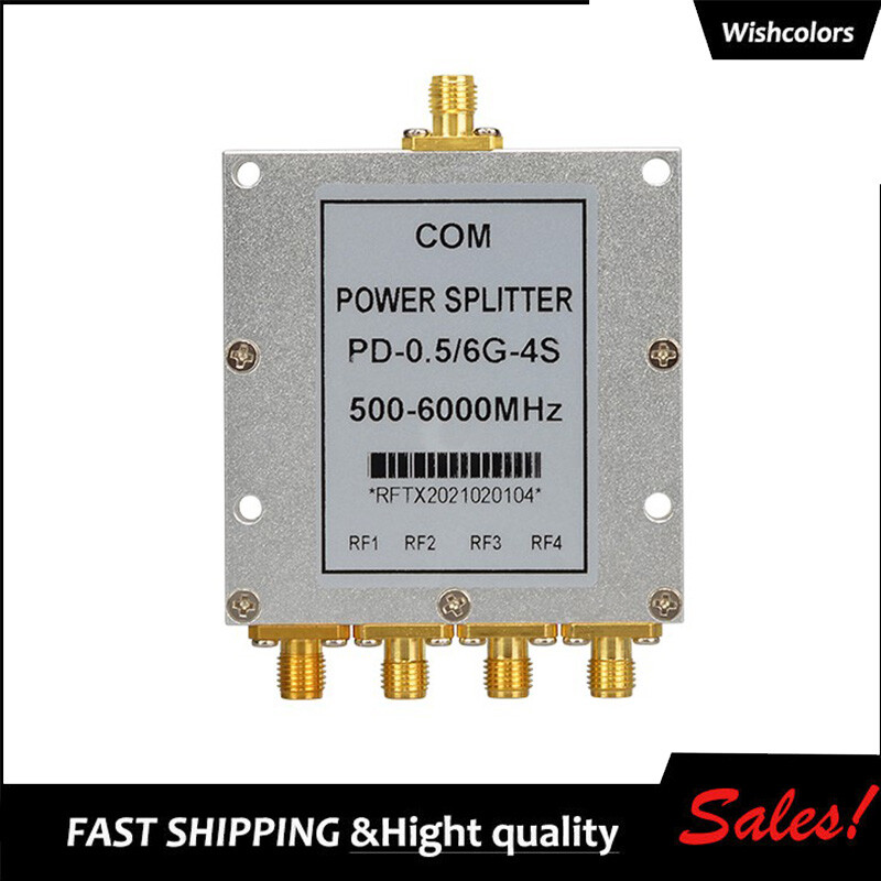 RF Power Splitter PD-0.5/6G-4S 500-6000MHz SMA Microstrip Divider 1 IN ...