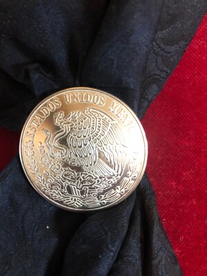 Scarf Slide/Wild Rag Slide: Real Coin, Mexican 100 Peso, 72% Silver | eBay