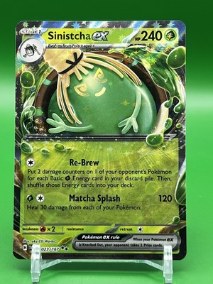 Sinistcha EX 023/167 Full Art NM/M Twilight Masquerade Pokemon Card Lot ...