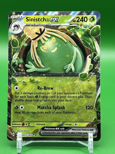 Sinistcha EX 023/167 Full Art NM/M Twilight Masquerade Pokemon Card Lot ...