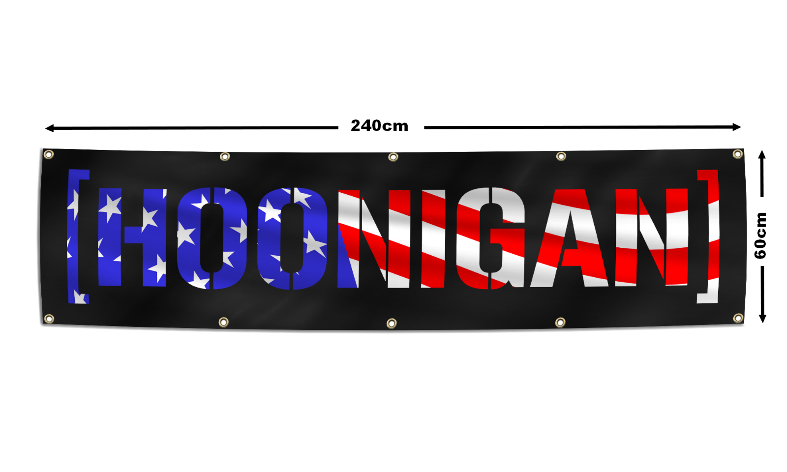 Hoonigan Banner Flag 2X8Ft Racing Car Ford Mustang Man Cave Decoration ...