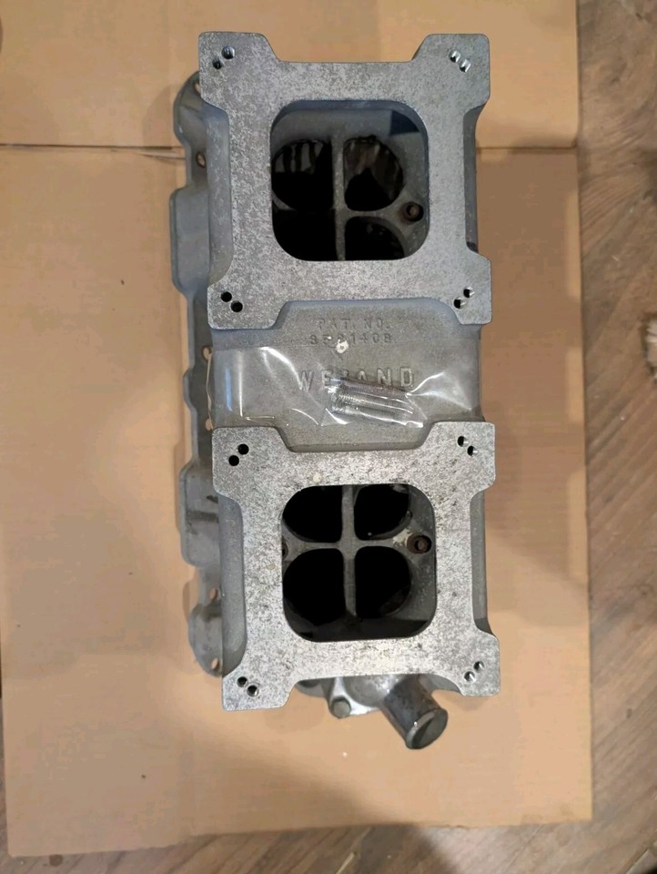 Weiand SBC Small Block Chevy Tunnel Ram Vintage Intake Hot Rod Gasser ...